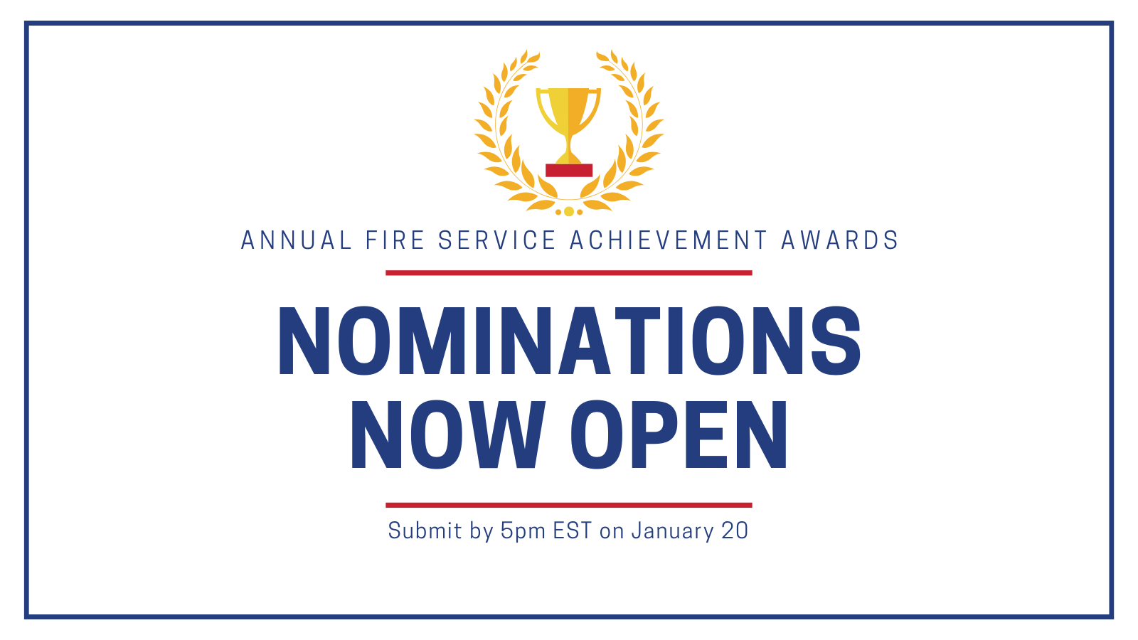 Nomination Period Now Open for the NVFC’s Fire Service Achievement ...